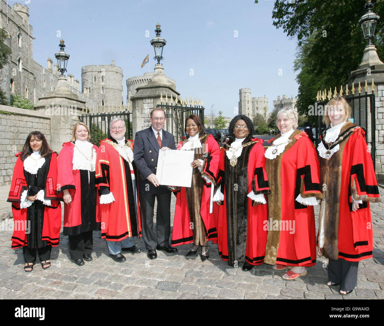 Seven Mayors from London boroughs (from left) Jyoti Vaja, Mayor ...