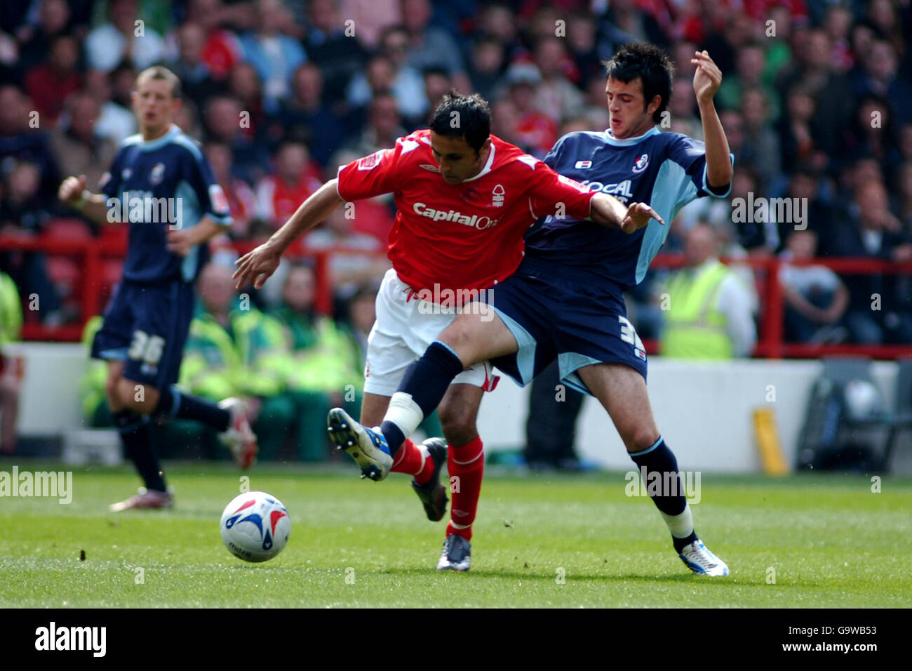 Nottingham Forest's Jack and Bournemouth's Marc Wilson in action Stock ...