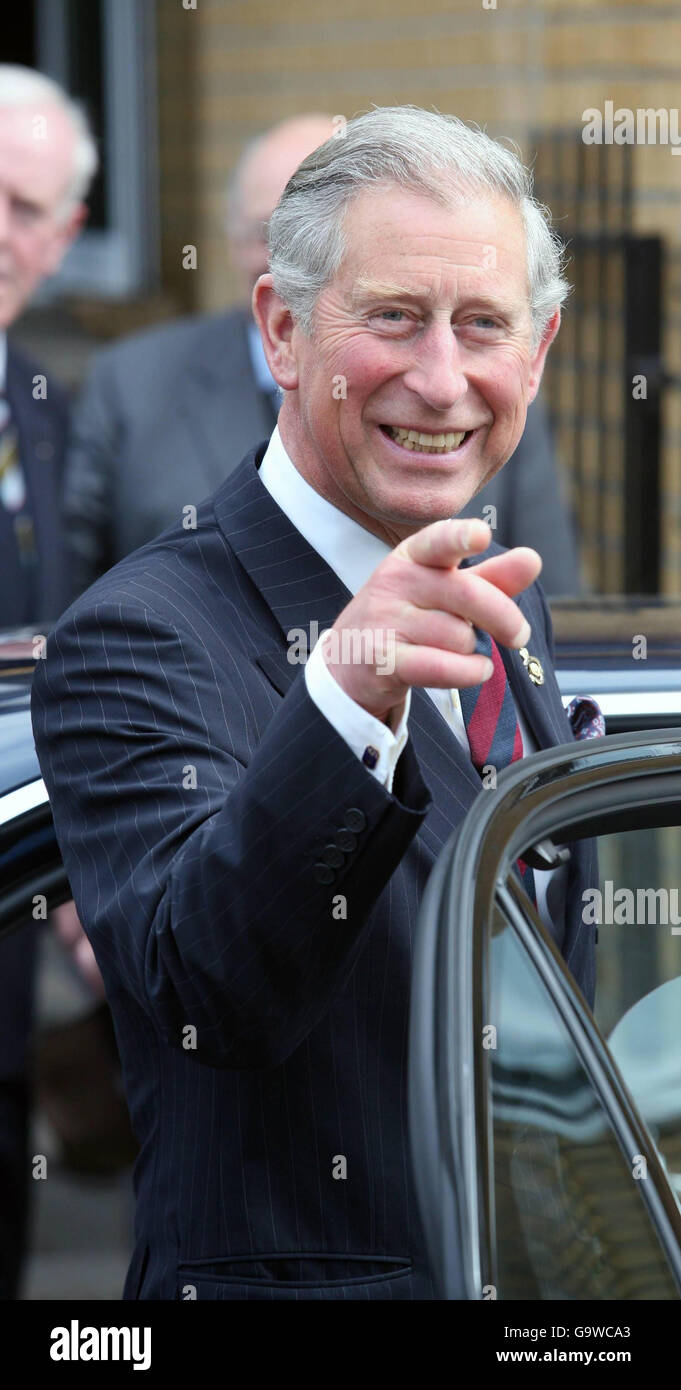 Royal smiling pointing prince of wales prince charles hi-res stock ...