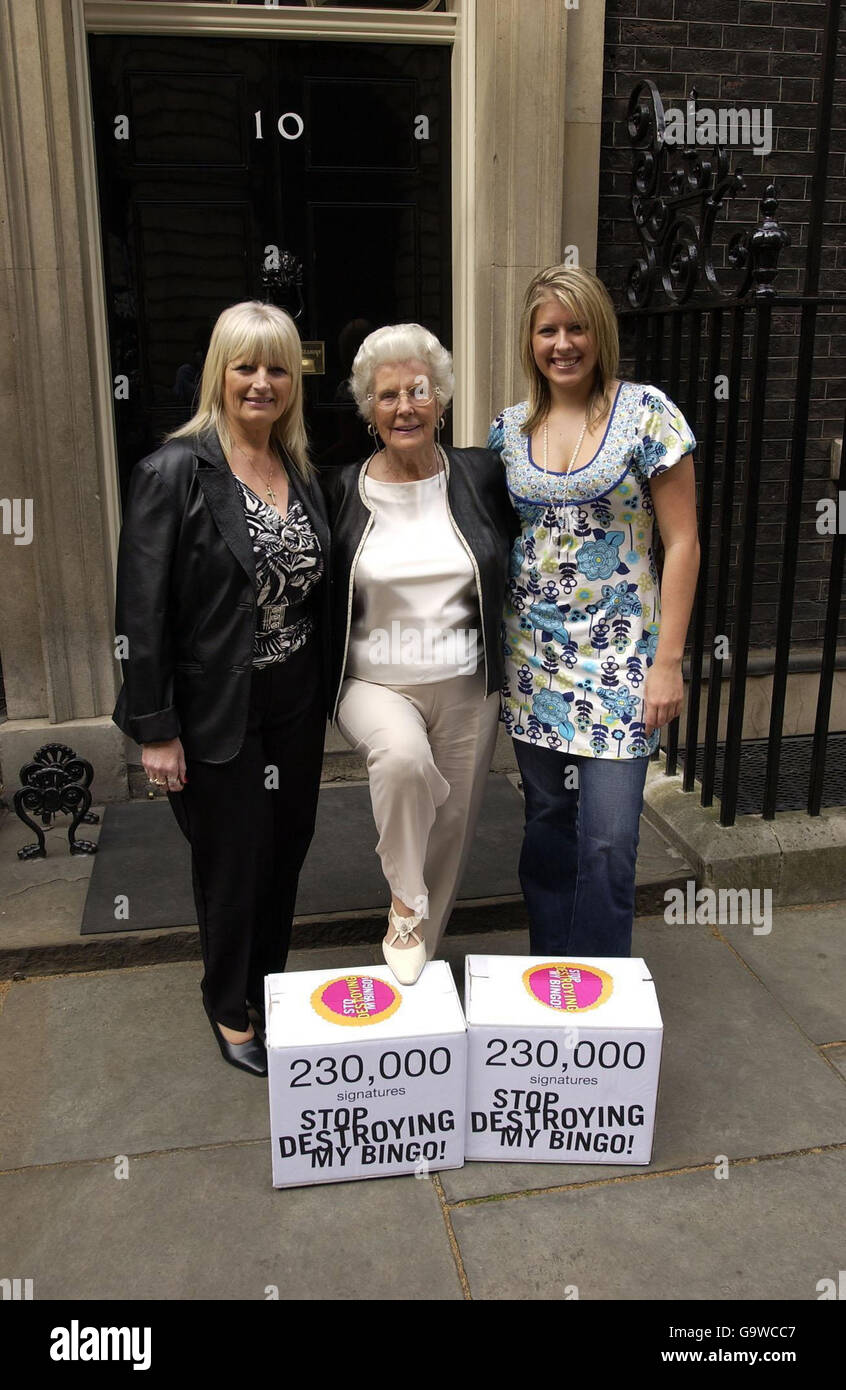 Three generations of the same bingo playing family, (left to right ...