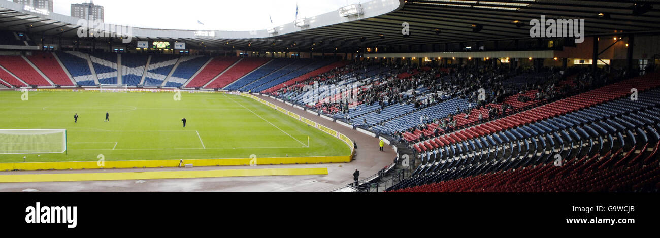 The empty stadium before the Tennent's Scottish Cup Semi-Final Replay ...