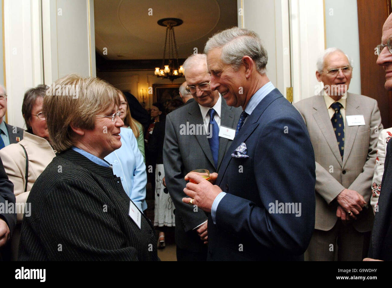 The Prince of Wales talks to Rev Annette Reed, from All Saints in ...