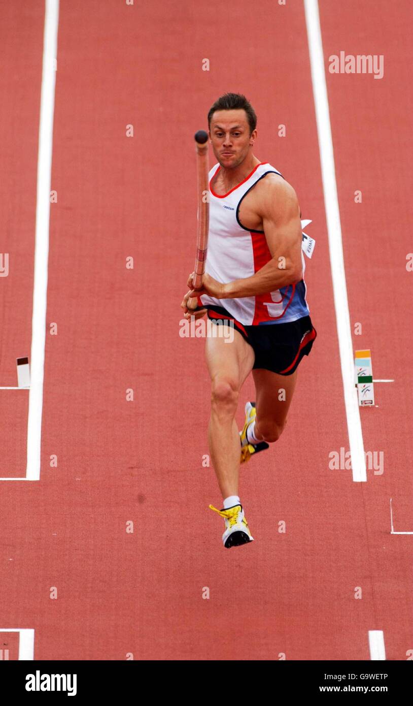 Great Britain's Nick Buckfield in action in the Mens Pole Vault Stock ...