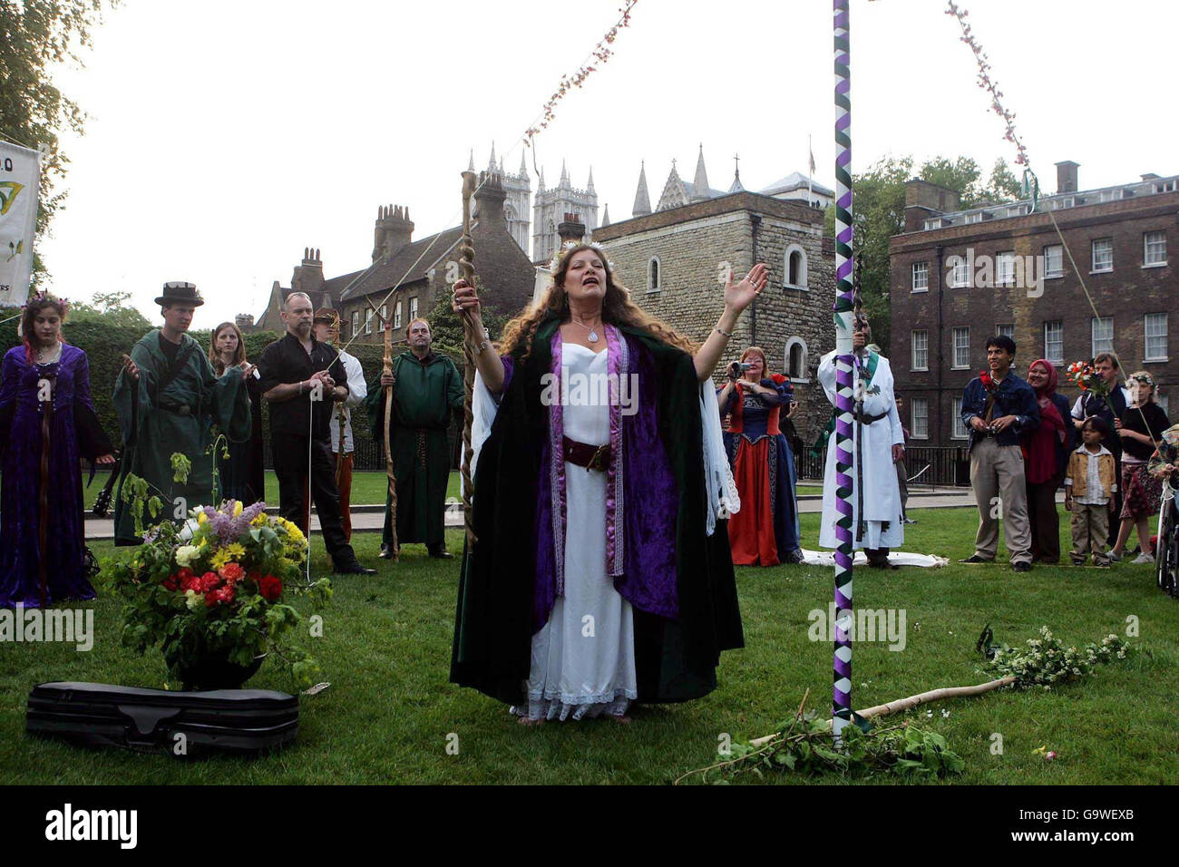 Druids Beltane ceremony Stock Photo - Alamy