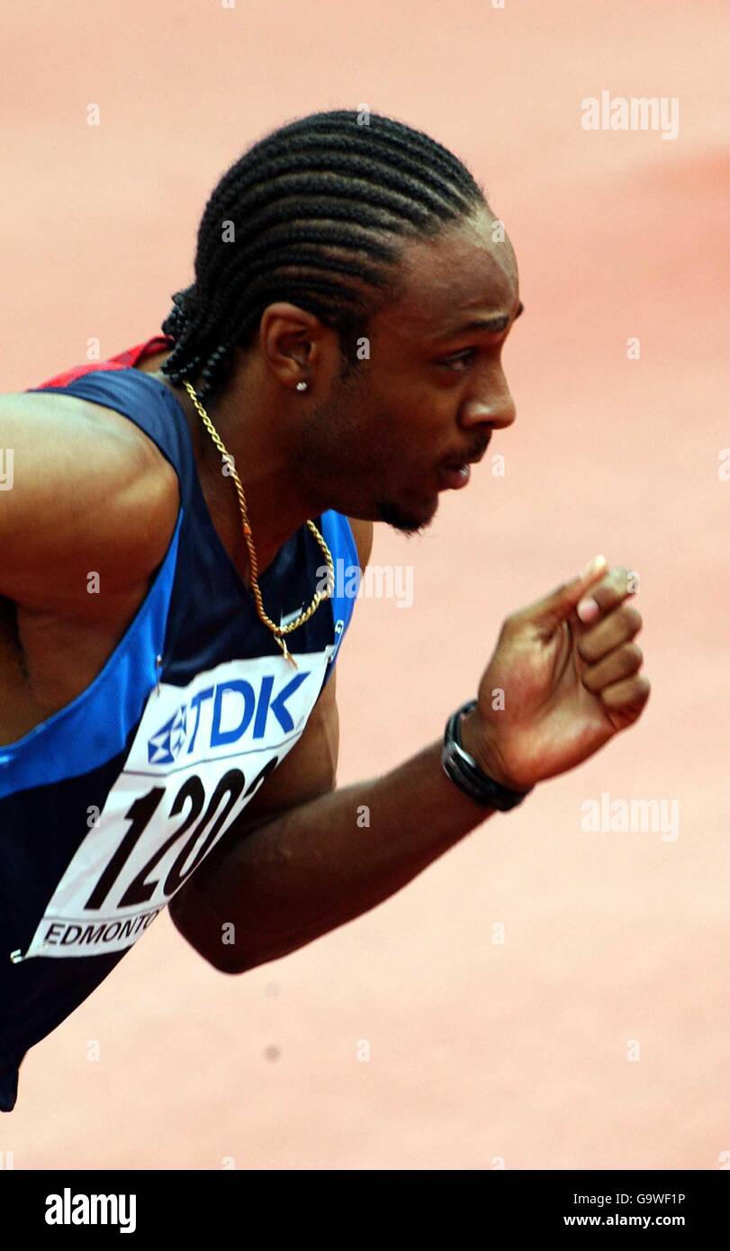 USA's Angelo Taylor in action in the mens 400metre hurdles Stock Photo ...