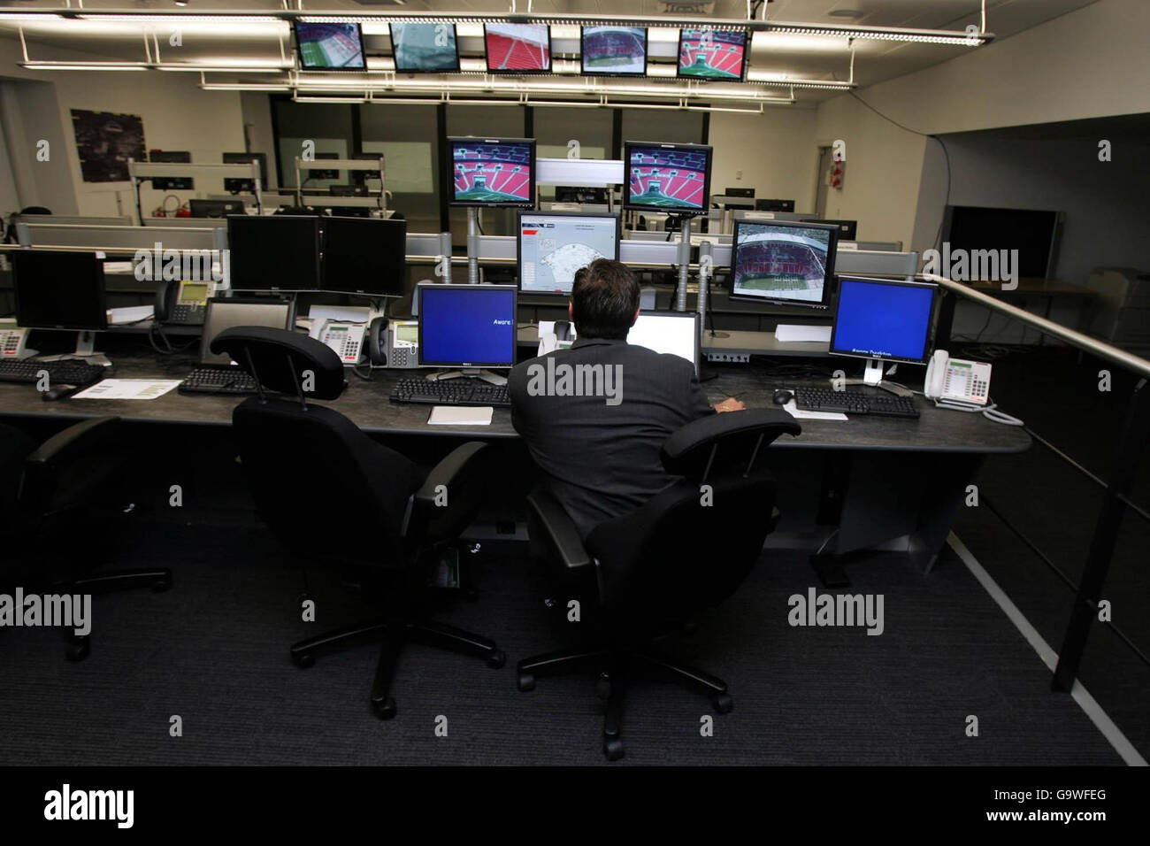 The control room at wembley stadium hi-res stock photography and images ...
