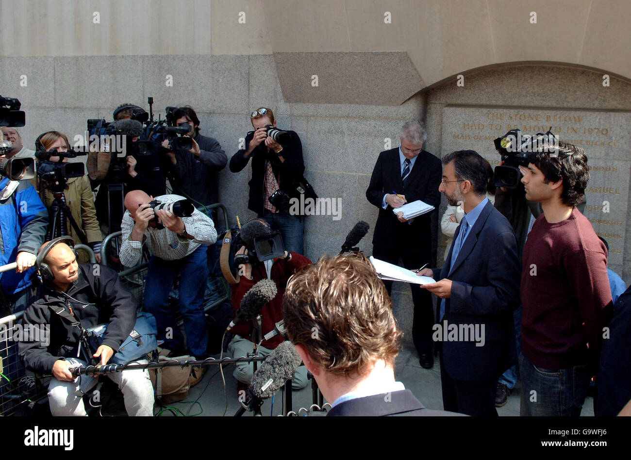 Fertiliser bomb plot trial Stock Photo - Alamy