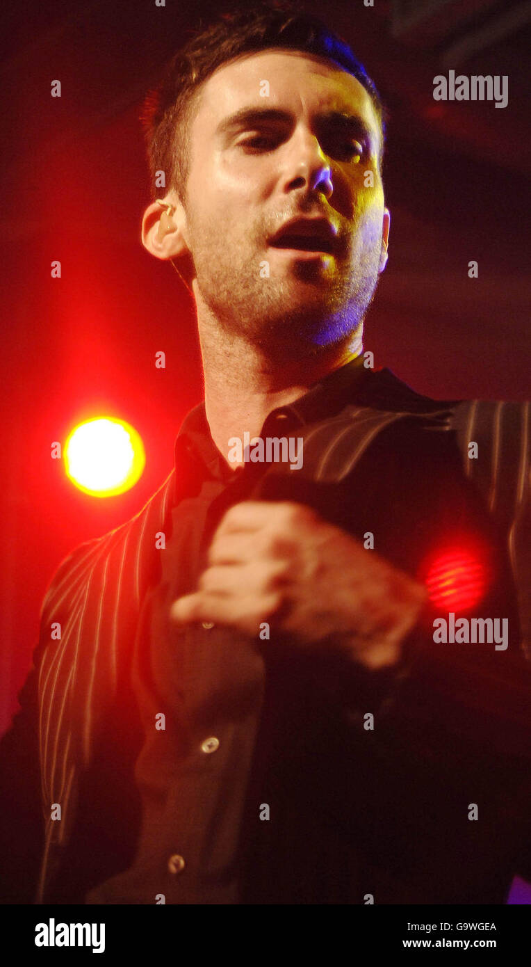 Maroon 5 in concert - London. Maroon 5 lead singer Adam Levine performs ...
