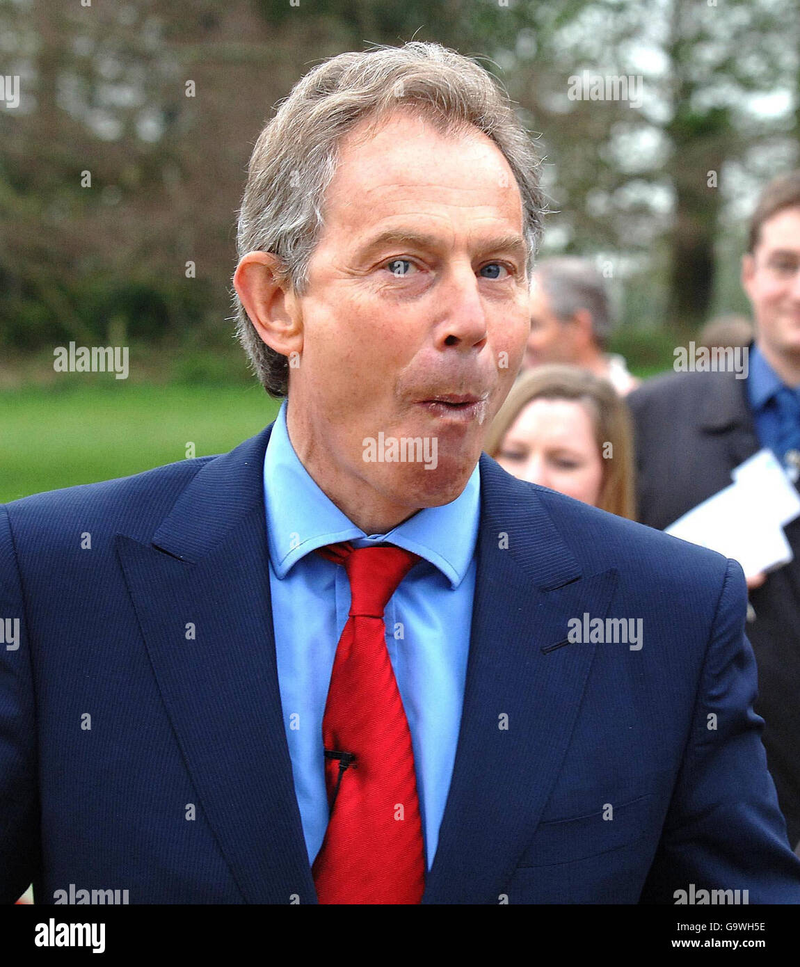 Blair meets the 2nd Bishop Auckland Scouts group Stock Photo - Alamy