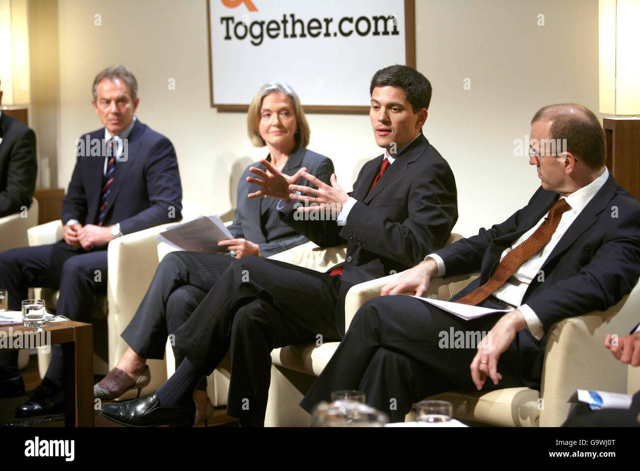 Anna ford tesco ceo sir terry leahy right looking on hi-res stock ...