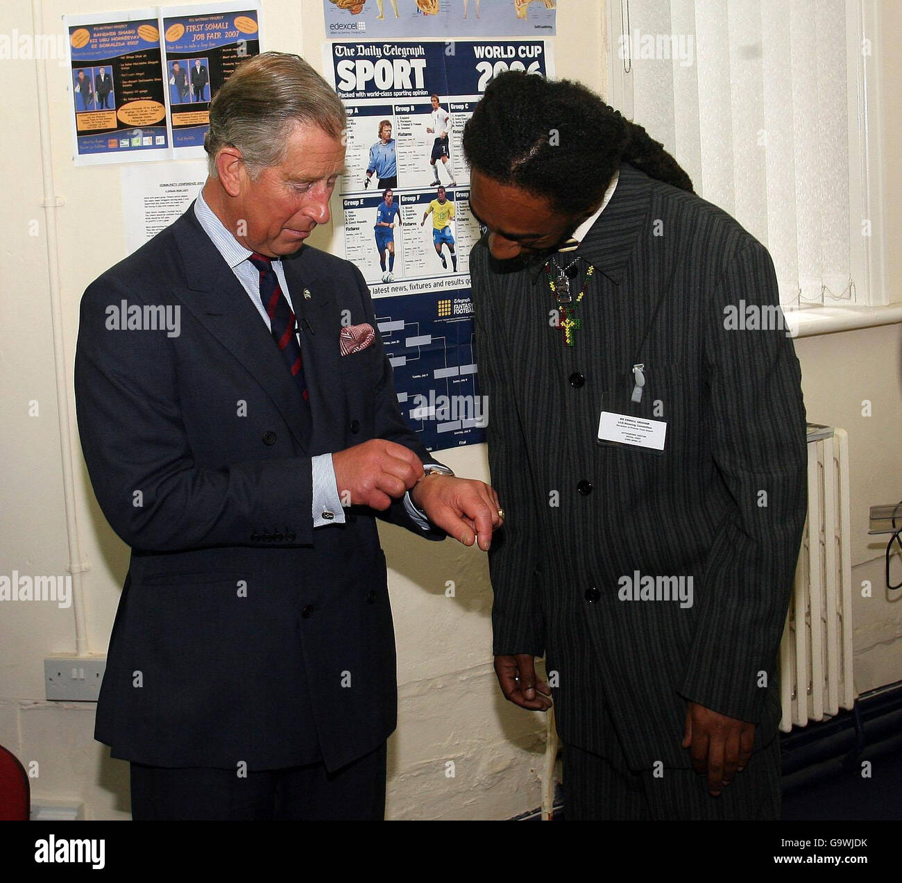 The prince of wales meets erol graham hi-res stock photography and ...