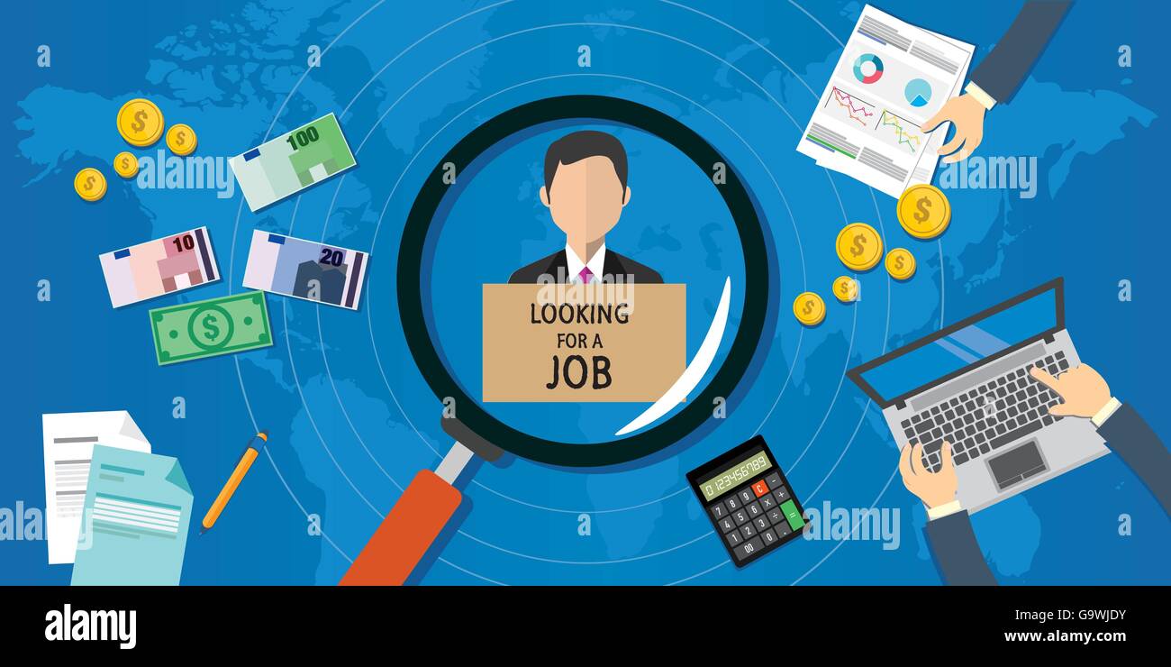 looking for job vector illustration Stock Vector Image & Art - Alamy