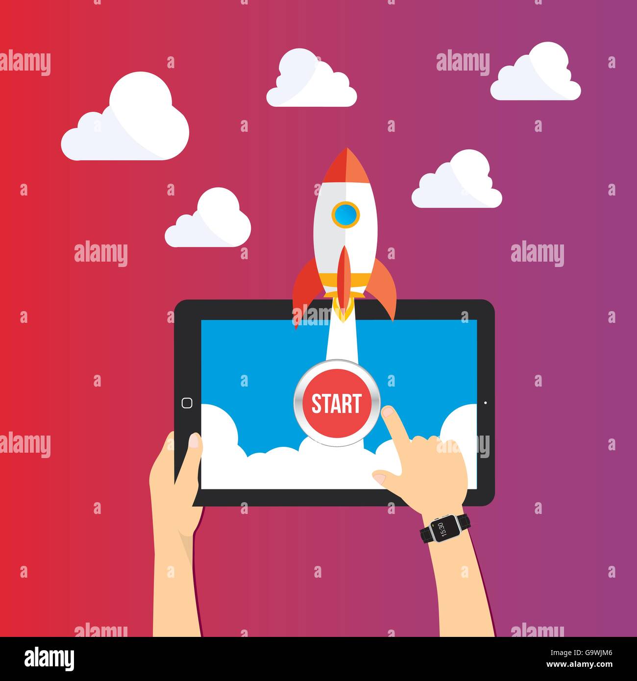 Start project Stock Vector Images - Alamy