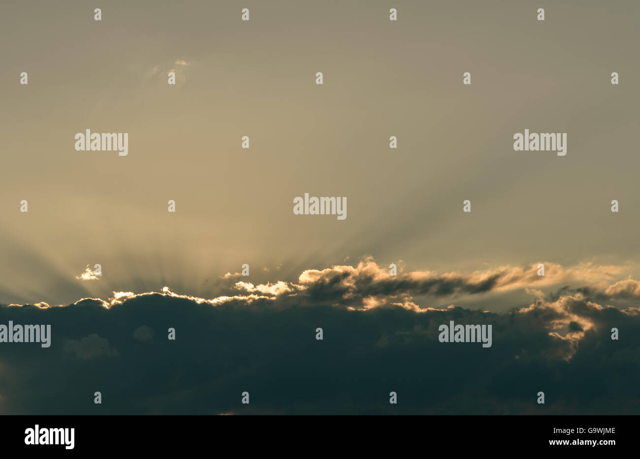 sunset in the evening sky after rain Stock Photo - Alamy
