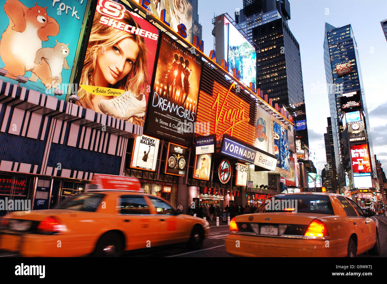The Times Square intersection in midtown Manhattan New York City, at ...