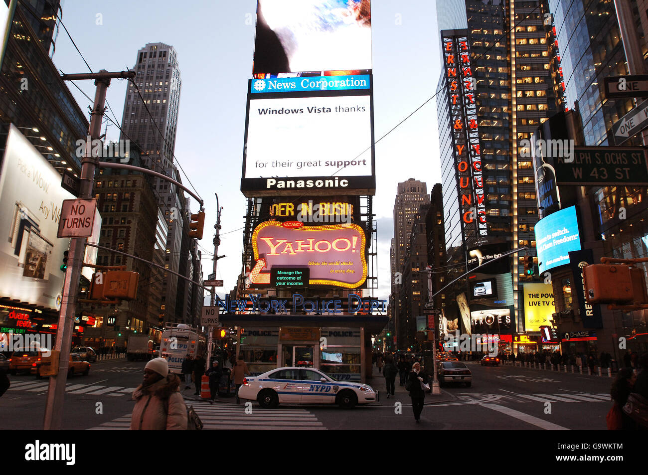 The Times Square intersection in midtown Manhattan New York City, at ...
