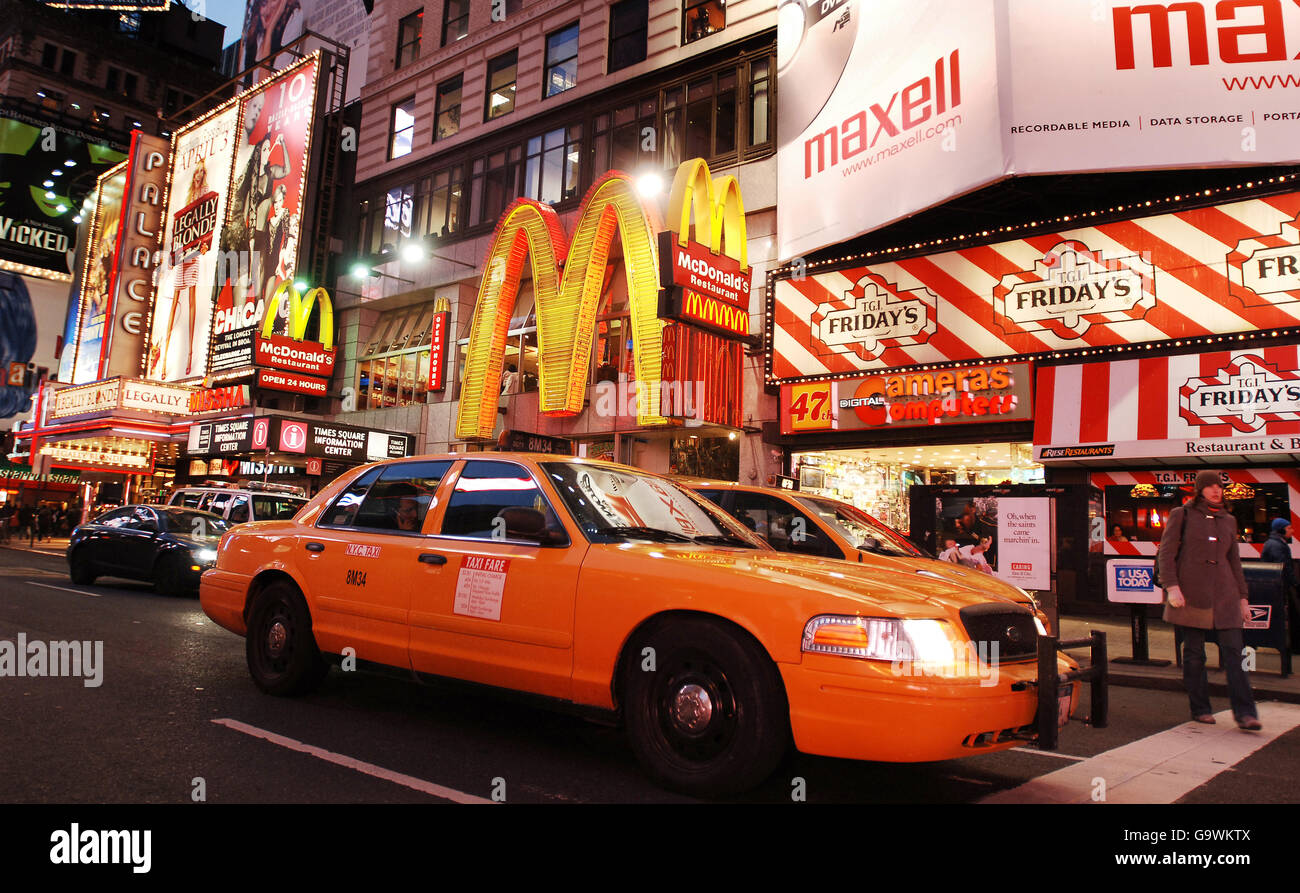 The Times Square intersection in midtown Manhattan New York City, at ...