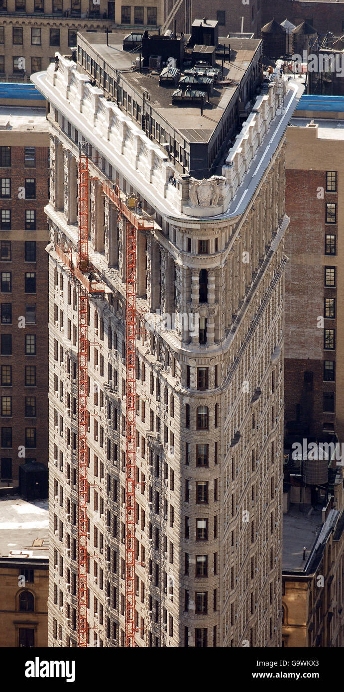 The Flatiron building in midtown Manhattan New York City. The building ...