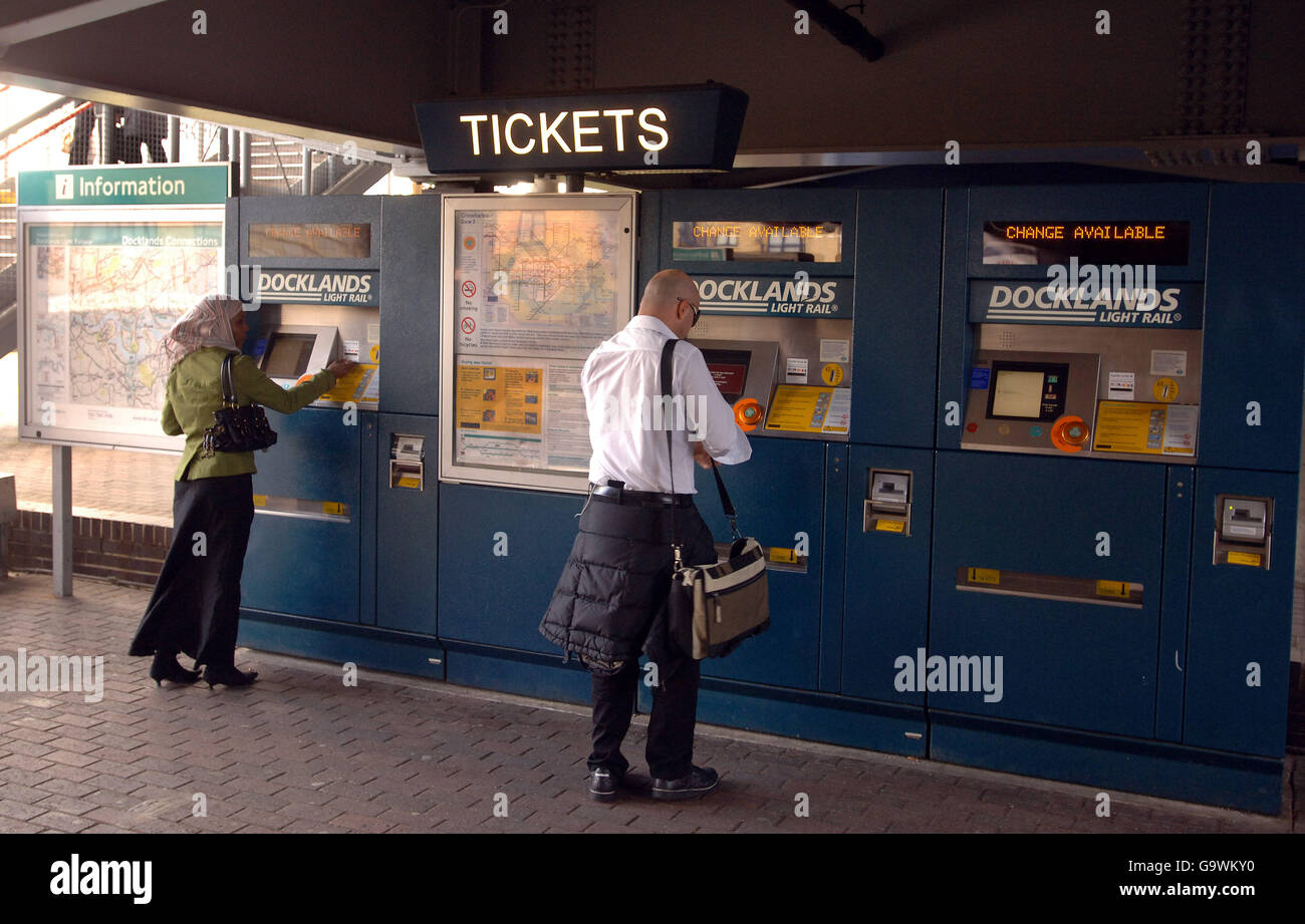 Ticket machines docklands light railway hi-res stock photography and ...