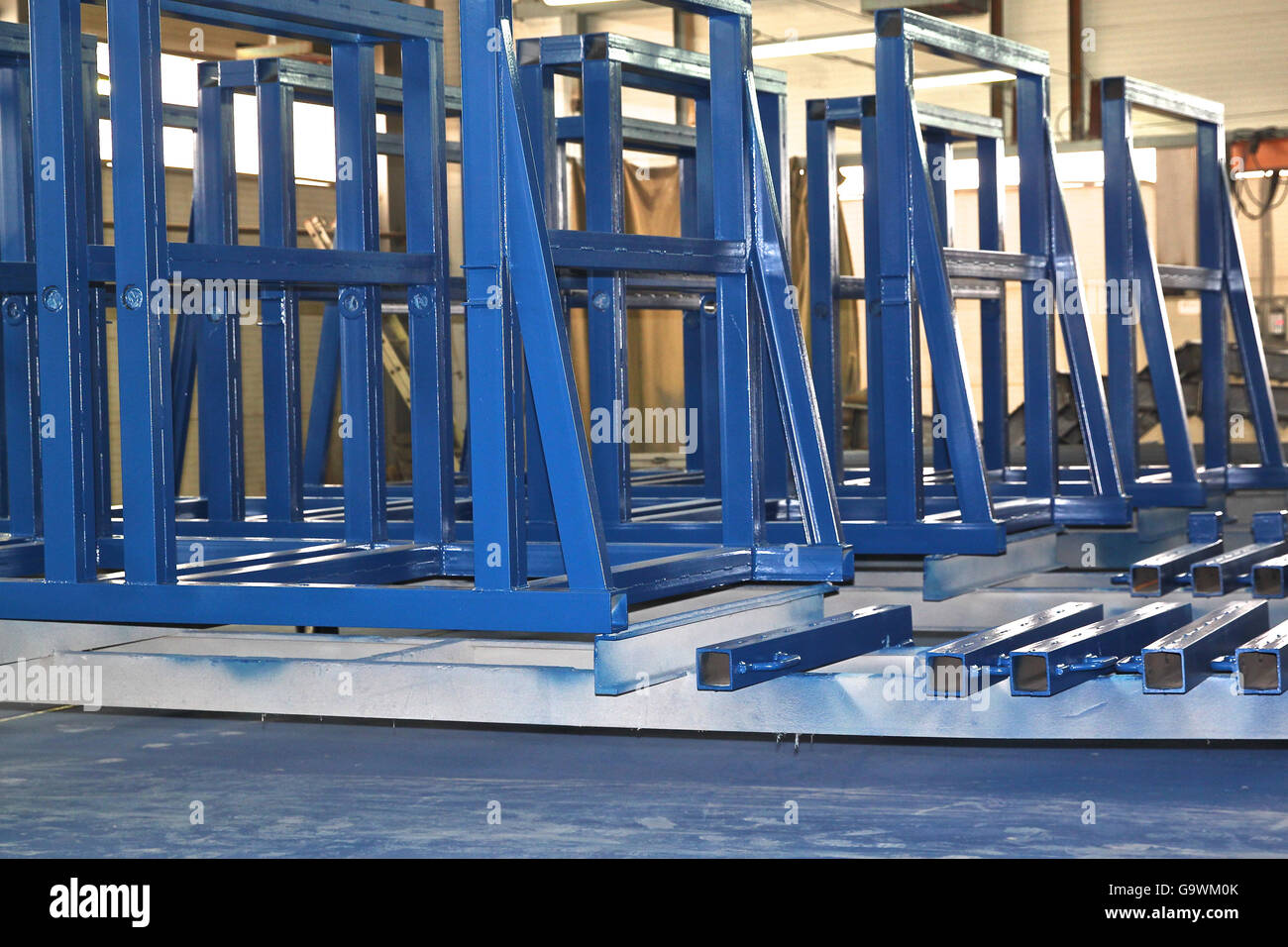 various elements of steel structures for further assembly Stock Photo ...
