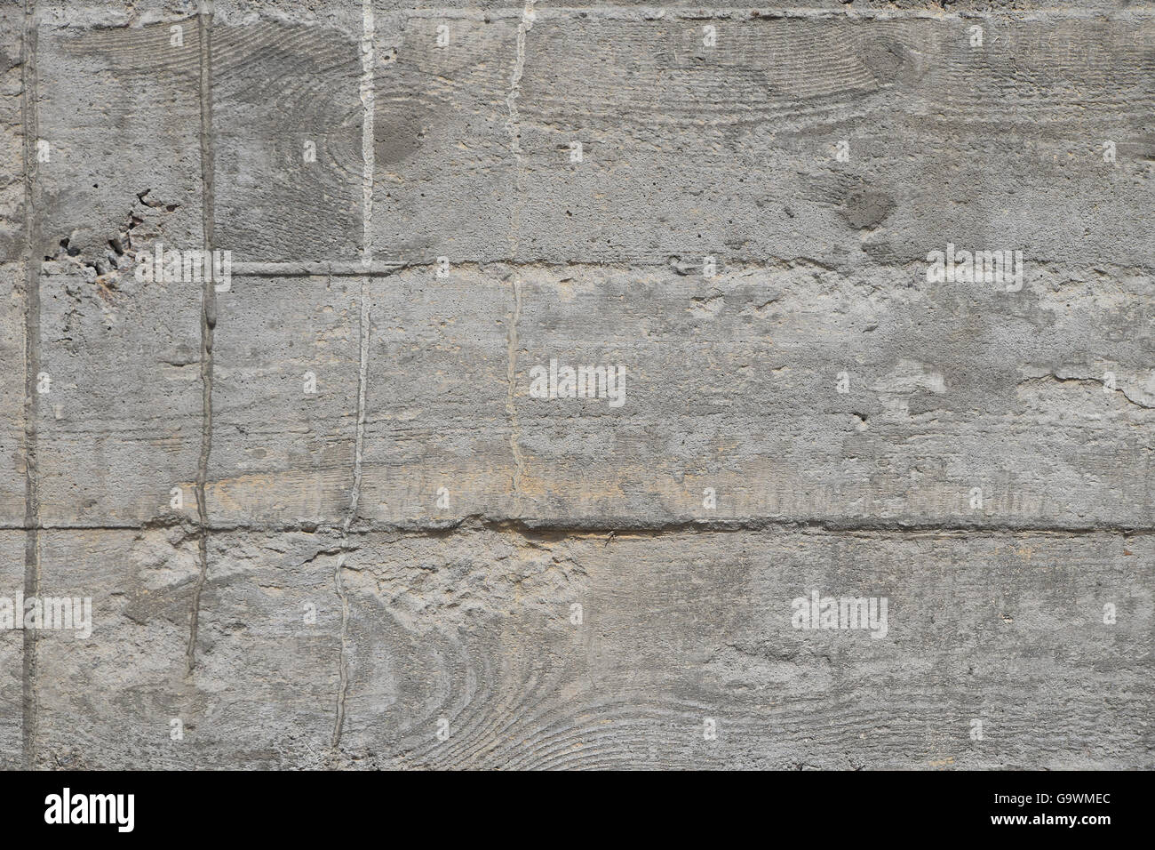 Concrete wall texture with wooden pattern impress from wooden form ...
