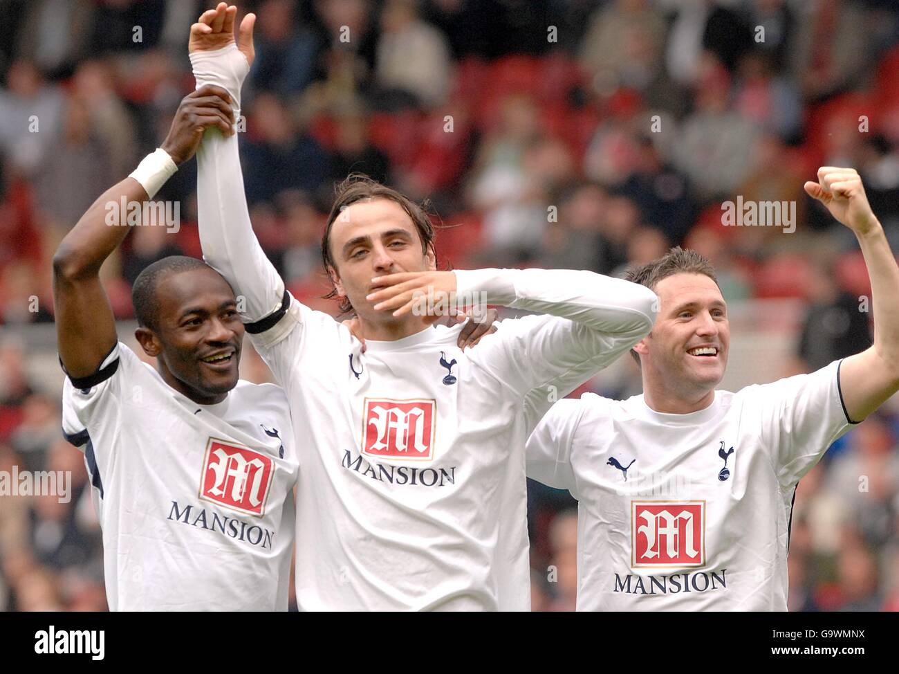 Tottenham Hotspur's Dimitar Berbatov celebrates scoring a goal with his ...