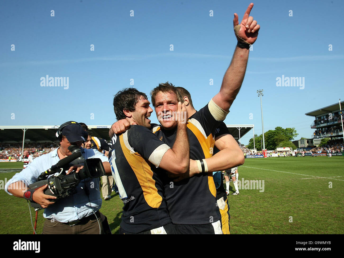 Worcester's Pat Sanderson (left) and Kai Horstmann celebrate their ...