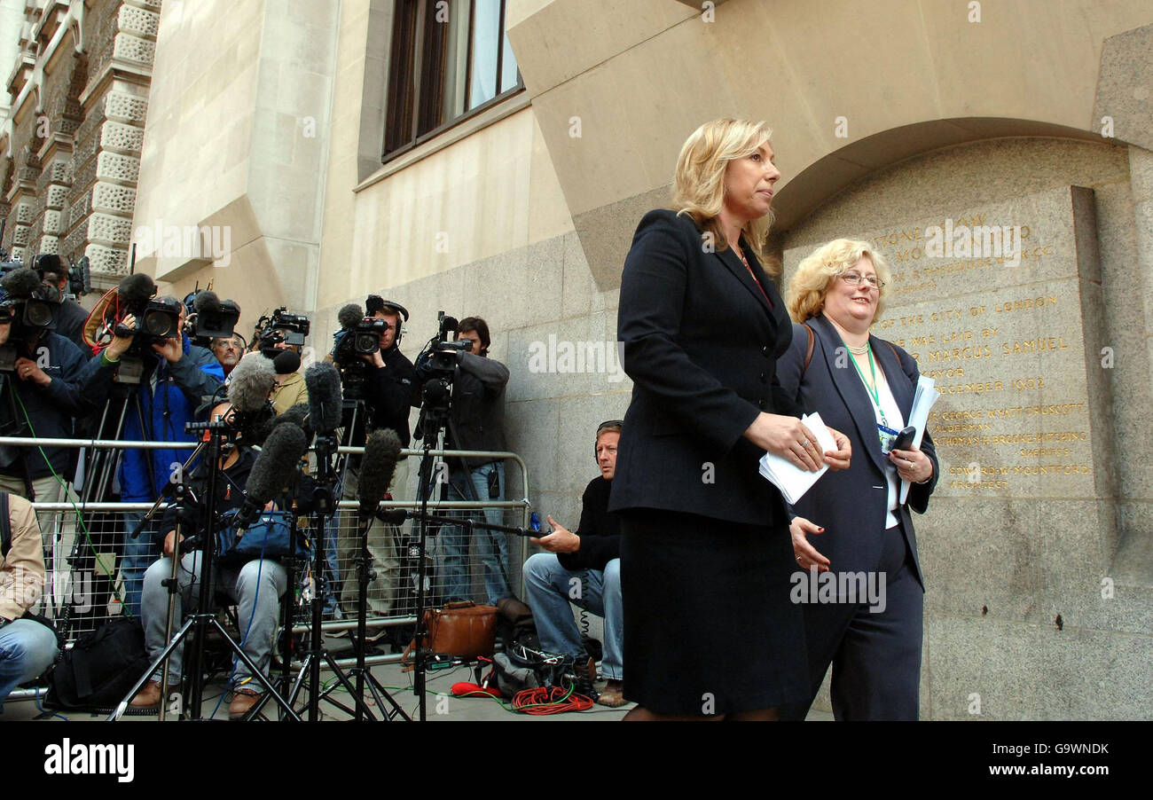 Deborah Walsh of the CPS talks to media outside the Old Bailey at the ...