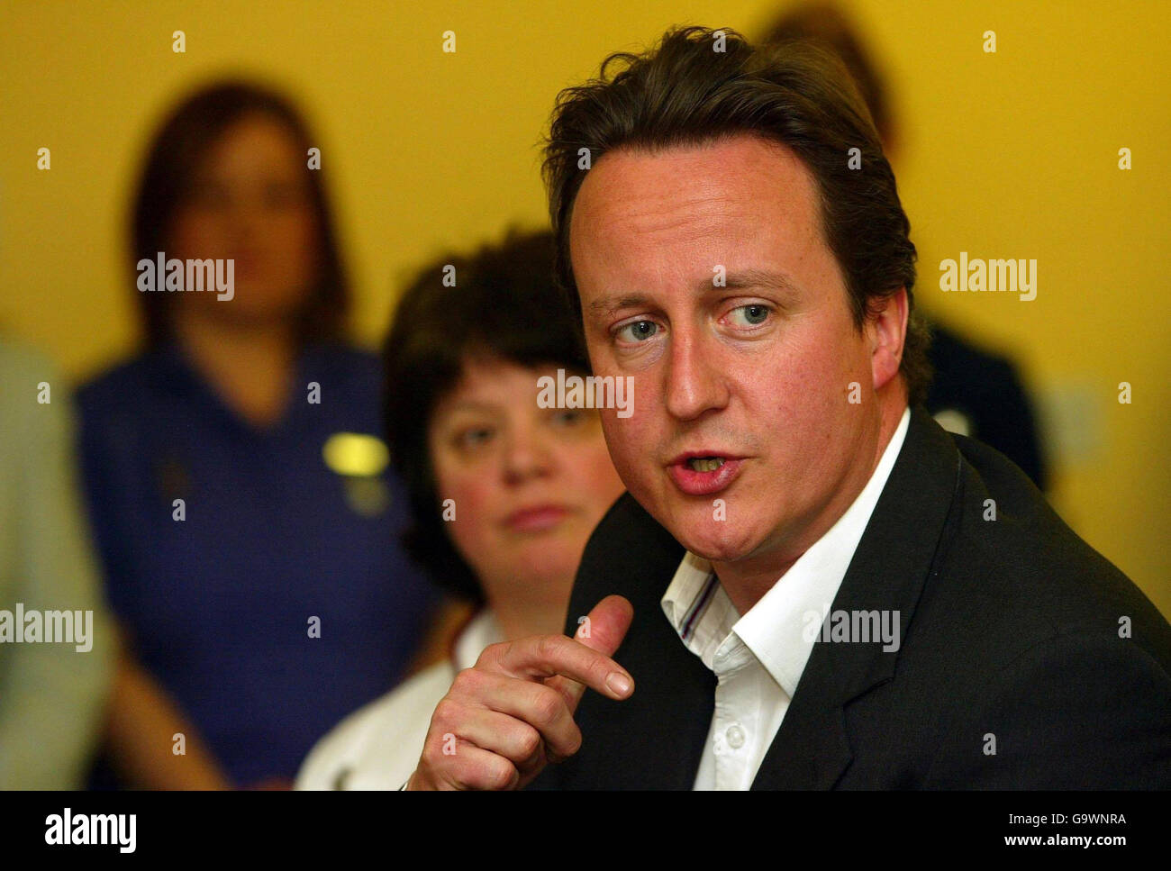 Cameron on election campaign Stock Photo - Alamy