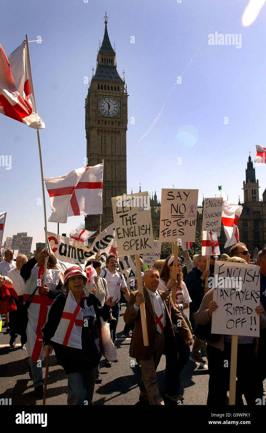 English and scottish flags march hi-res stock photography and images ...