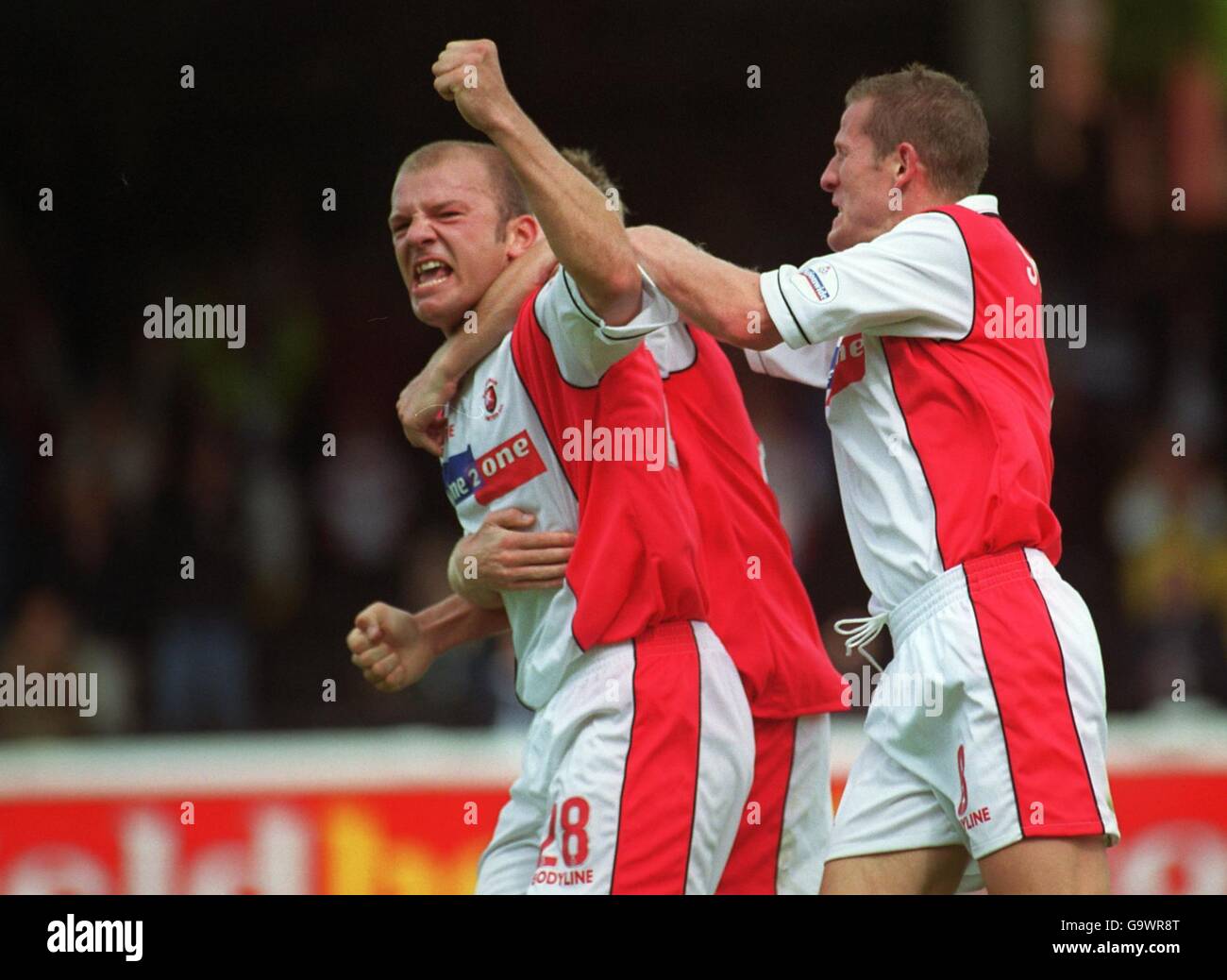 Rotherham United's Guy Branston celebrates scoring the first goal of ...