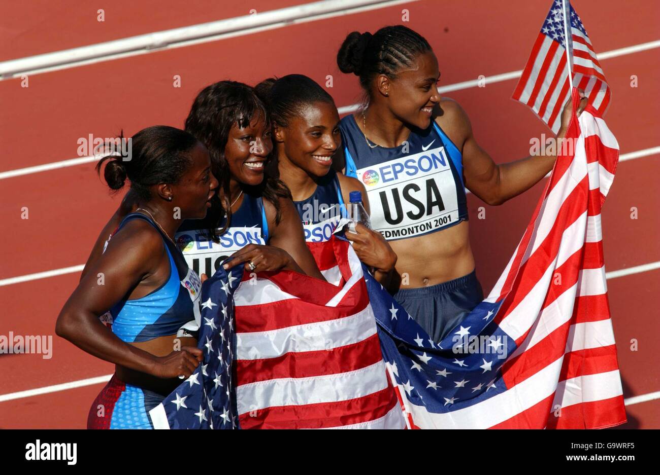 Athletics - IAAF World Championships - Edmonton. USA's Womens relay ...