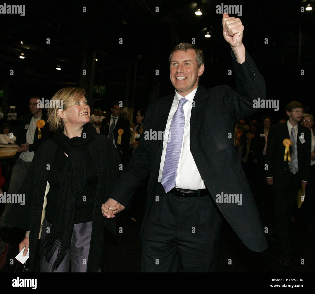 Scottish Liberal Democrat leader Nicol Stephen and his wife Caris ...