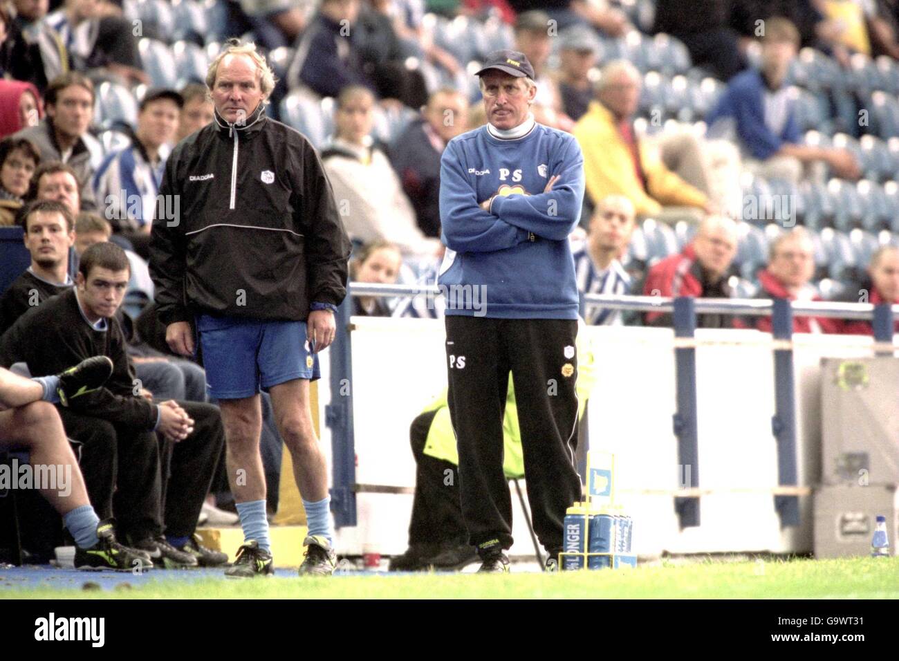 Sheffield Wednesday Manager Peter Shreeves looks furious as his team ...