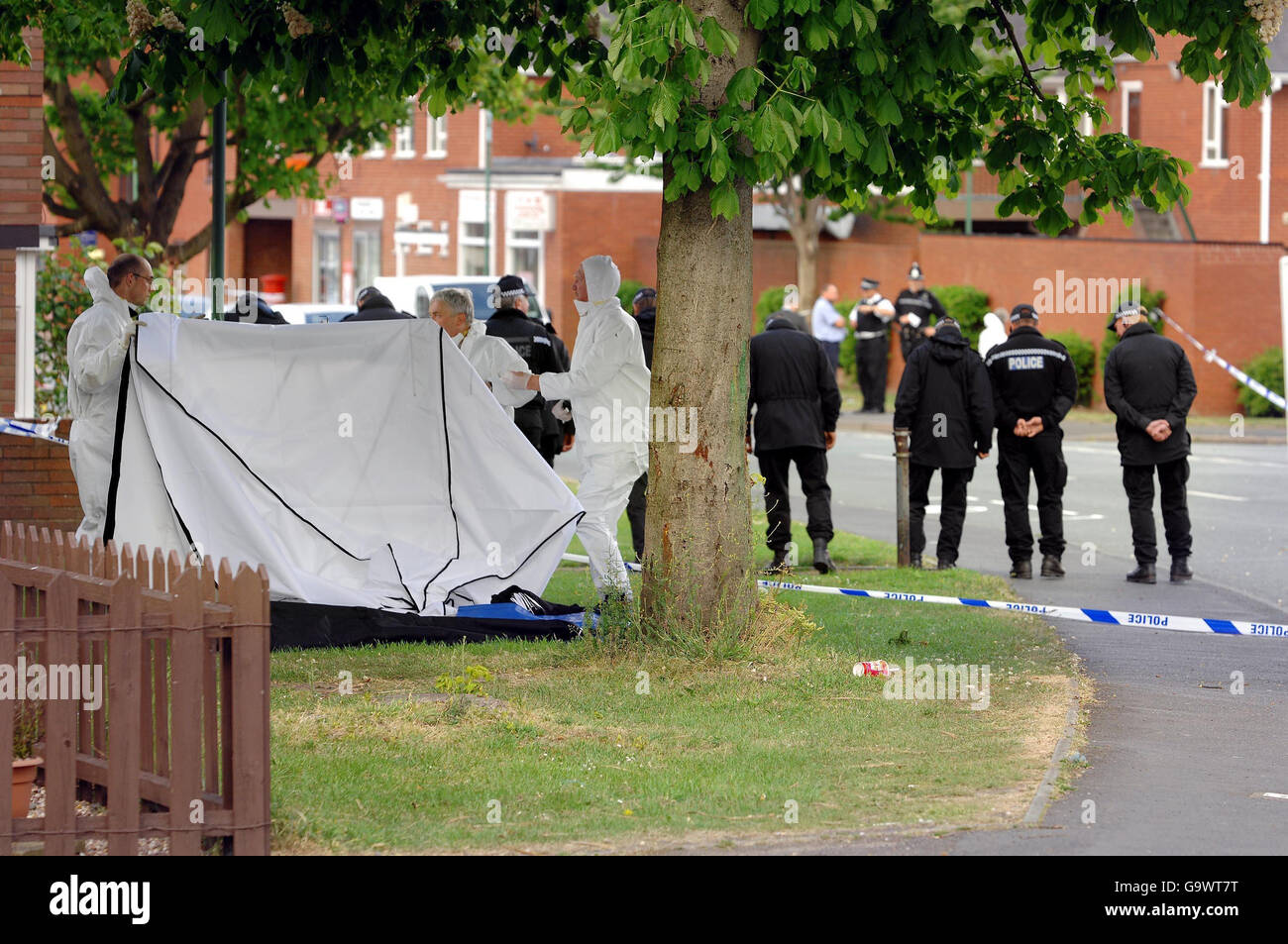 Police officer shot dead Stock Photo - Alamy