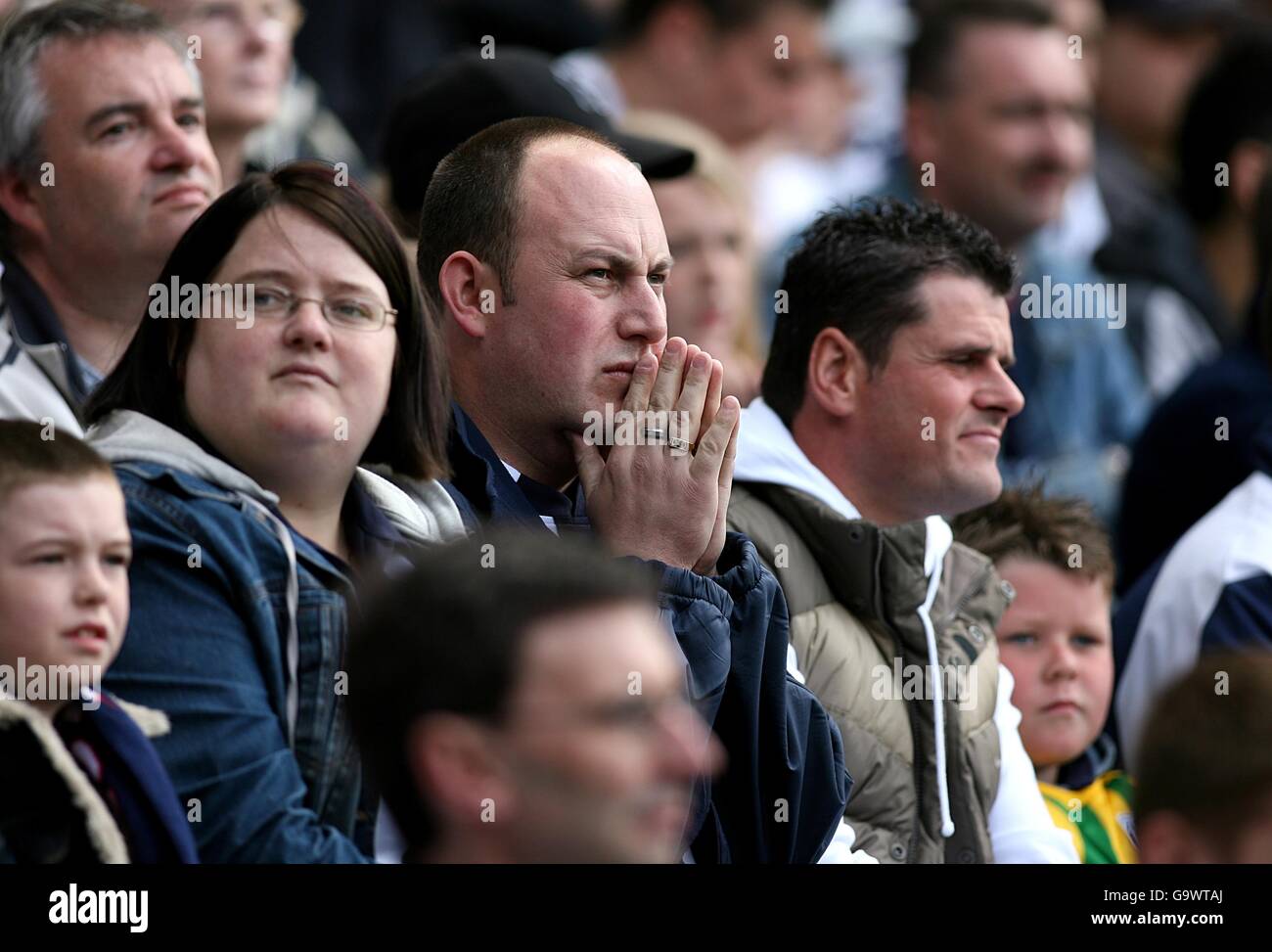 A fan looks tense hi-res stock photography and images - Alamy