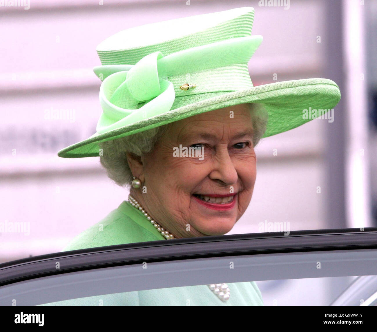 Queen Elizabeth II arrives back at Heathrow Airport after her trip to ...