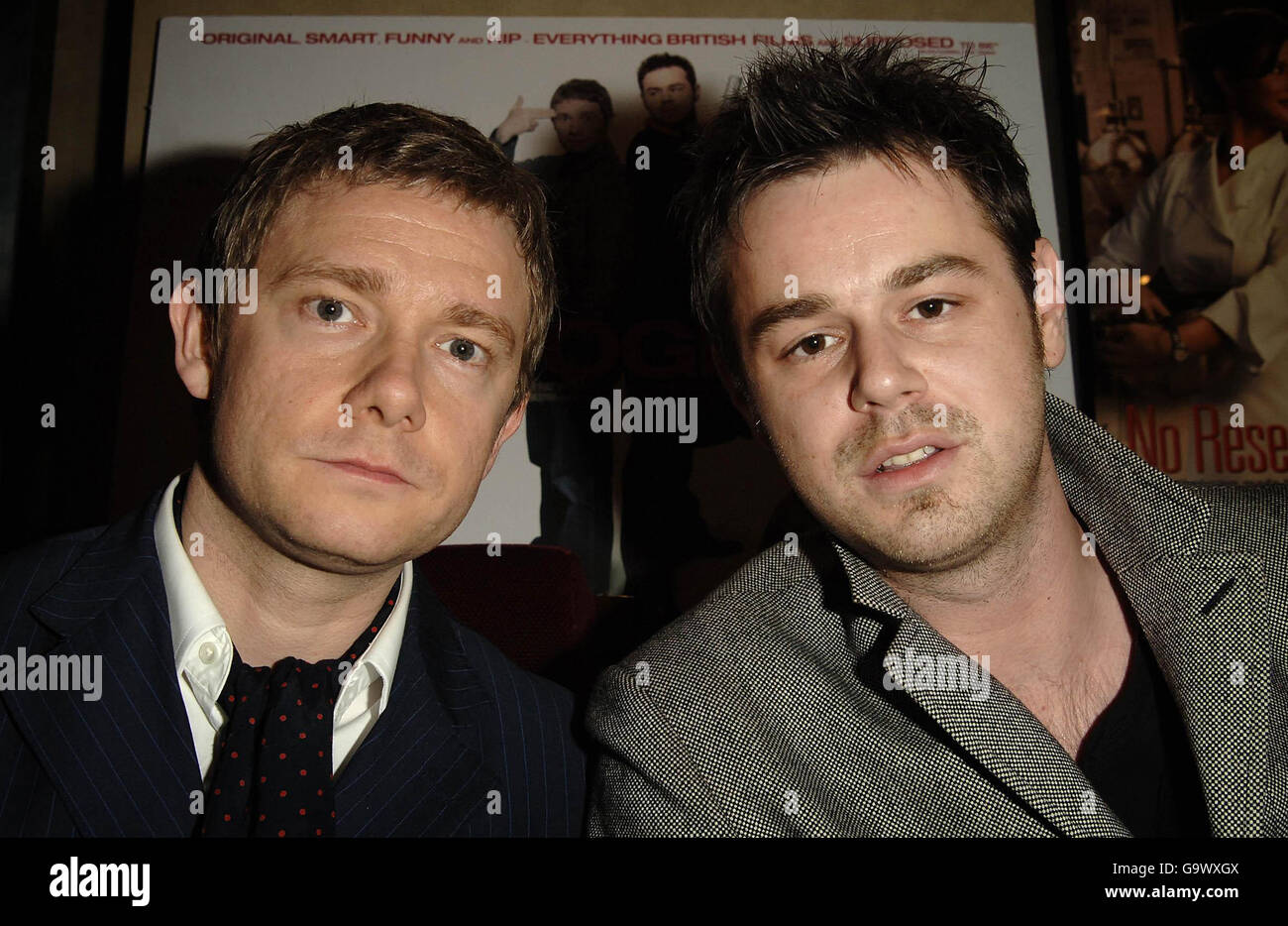 (left-right) Martin Freeman and Danny Dyer arrive for the premiere of ...