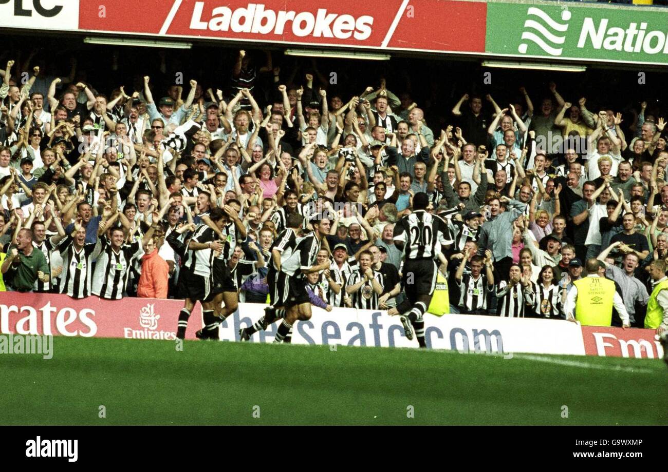 Newcastle United's Clarance Acuna celebrates after scoring the ...