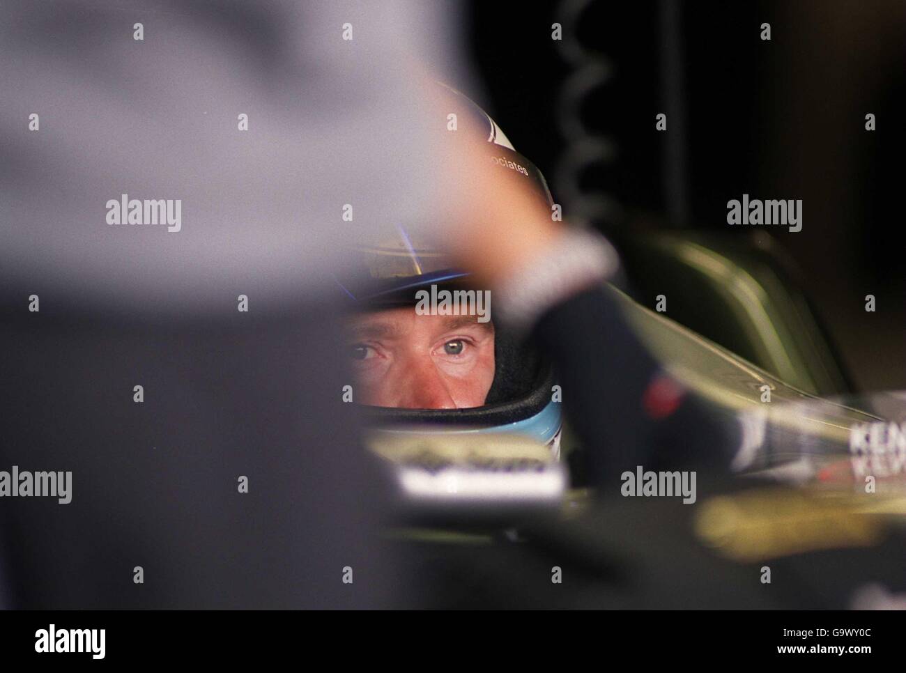Mclaren driver mika hakkinen during testing hi-res stock photography ...