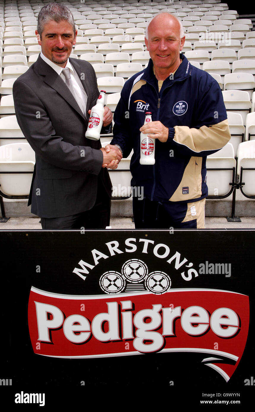 Surrey's Alan Butcher is awarded with the Marston's Moment of the Month ...