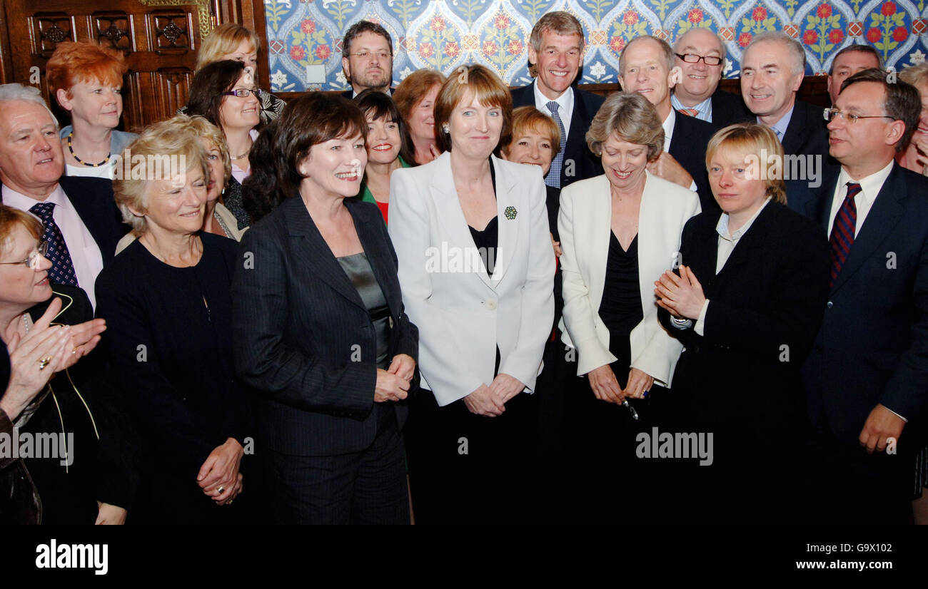 Harriet Harman centre, deputy Labour leadership candidate, with some of ...