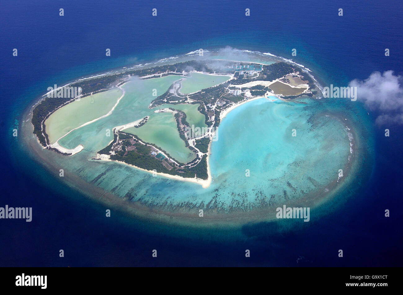 Maldivian atoll, tropical island, Maldives, Asia, Indian Ocean Stock ...