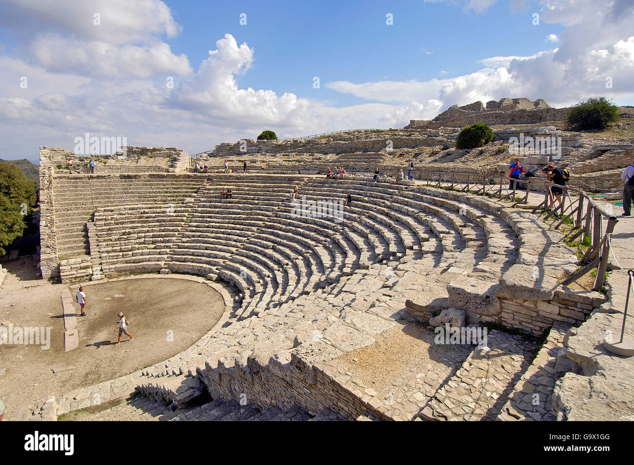 Amphitheatre Segesta antica, Sicily, Italy, Europe, Mediterranean Stock ...