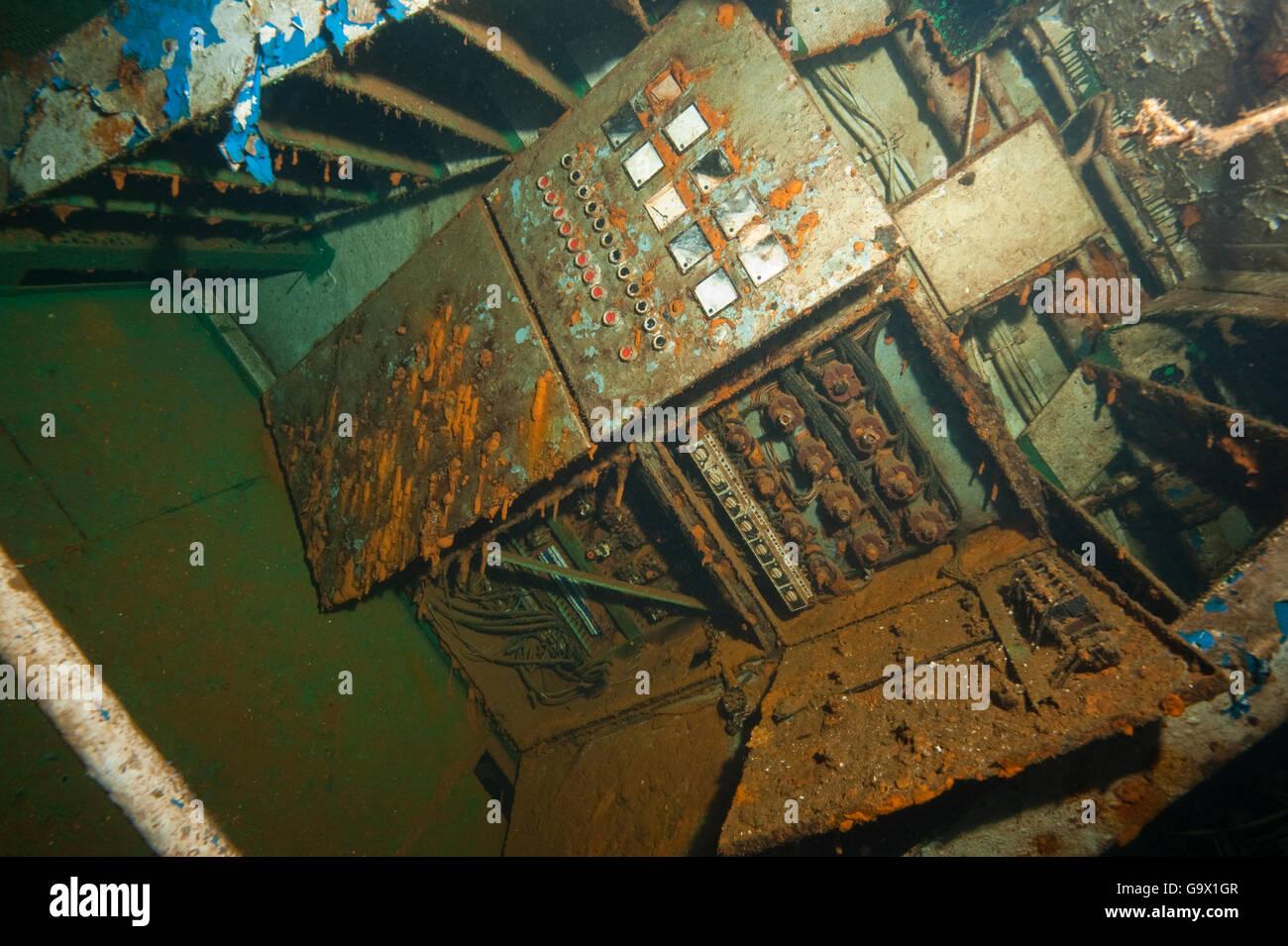 wreck El Pejin, electricity room, underwaterphoto, Tabaiba, Tenerife ...