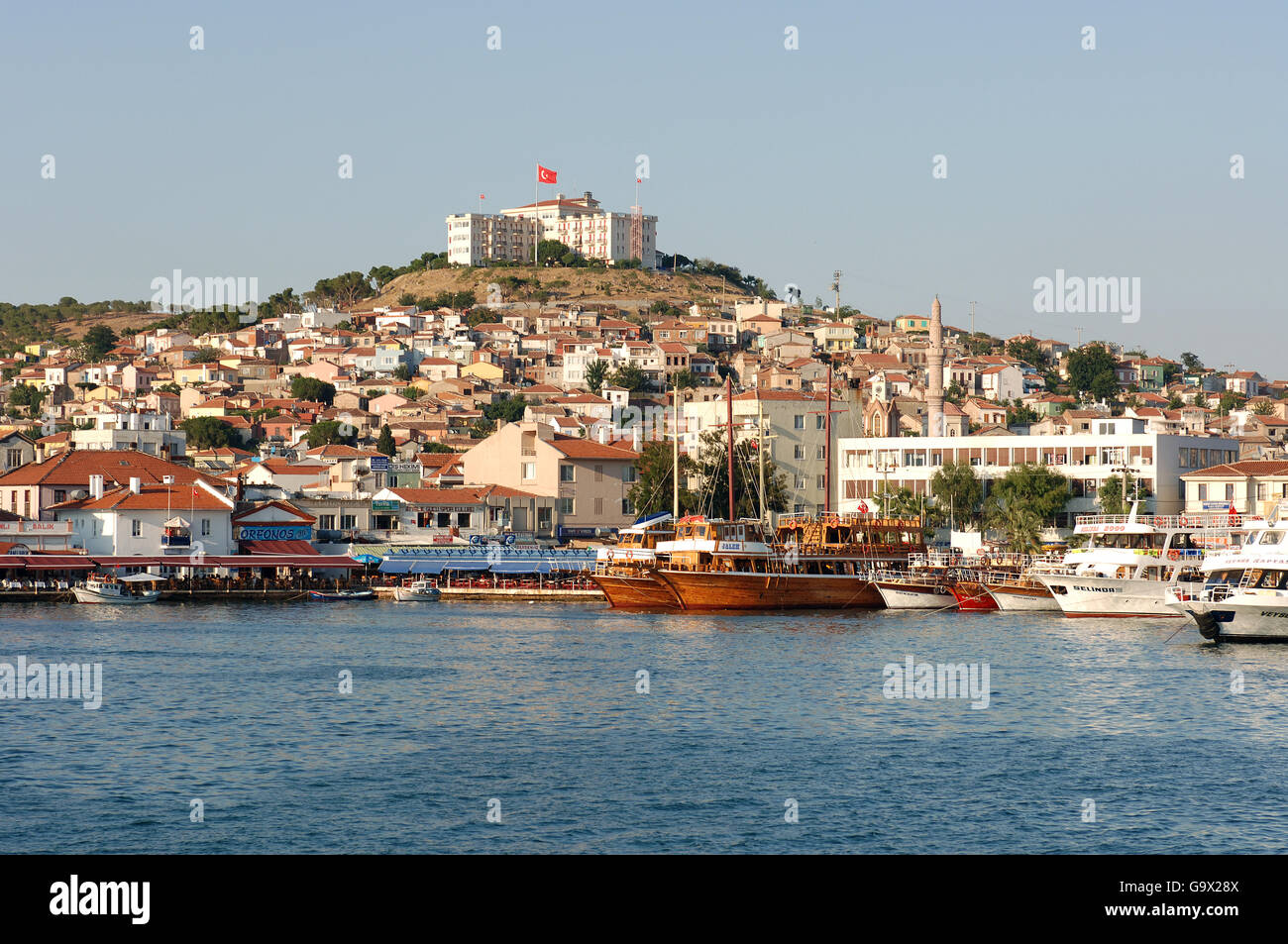 Ayvalik, view from the sea, Ayvalik, Cunda, Balikesir, Turkey, Asia ...