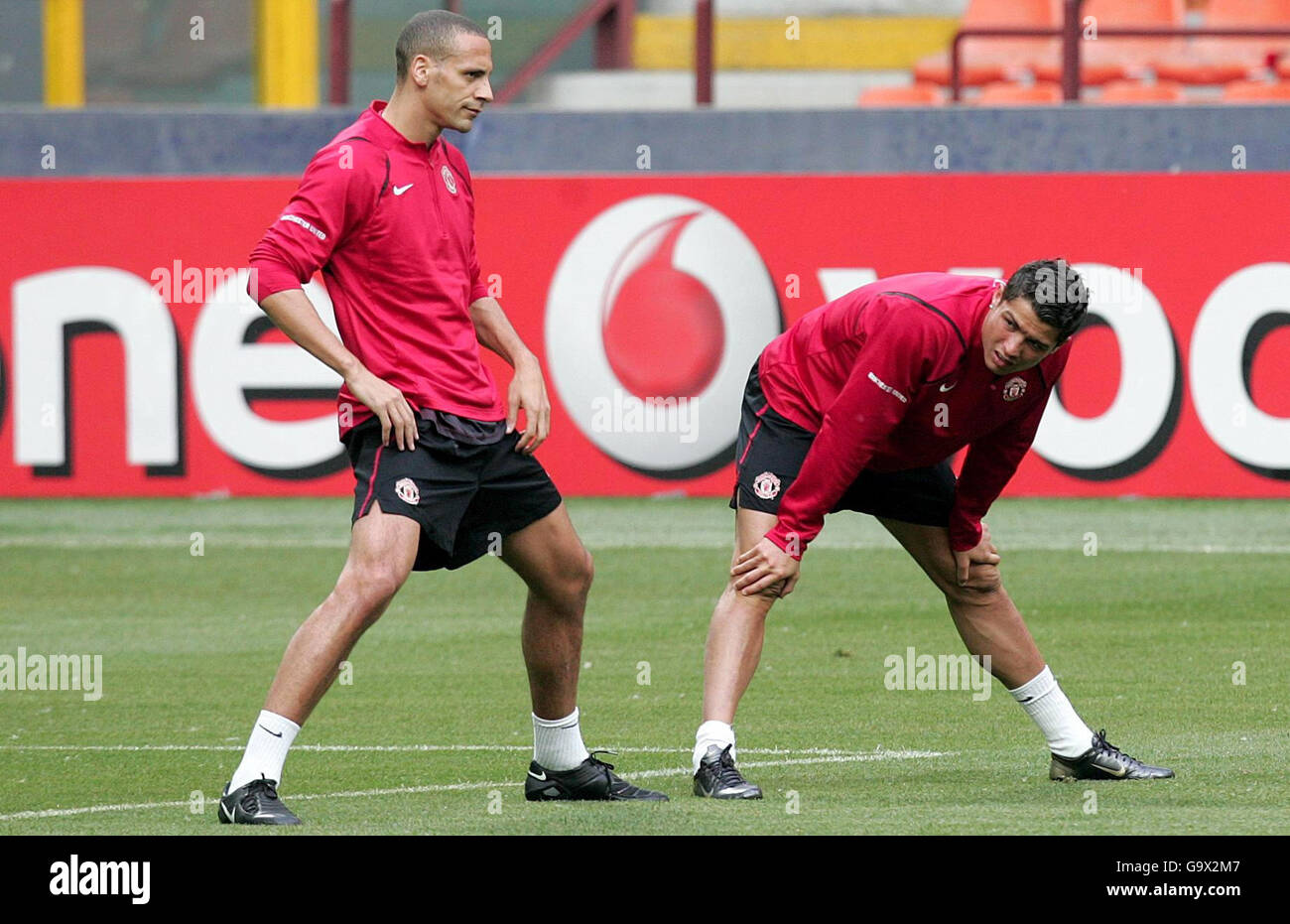 Soccer - Manchester United Training session - San Siro Stock Photo - Alamy