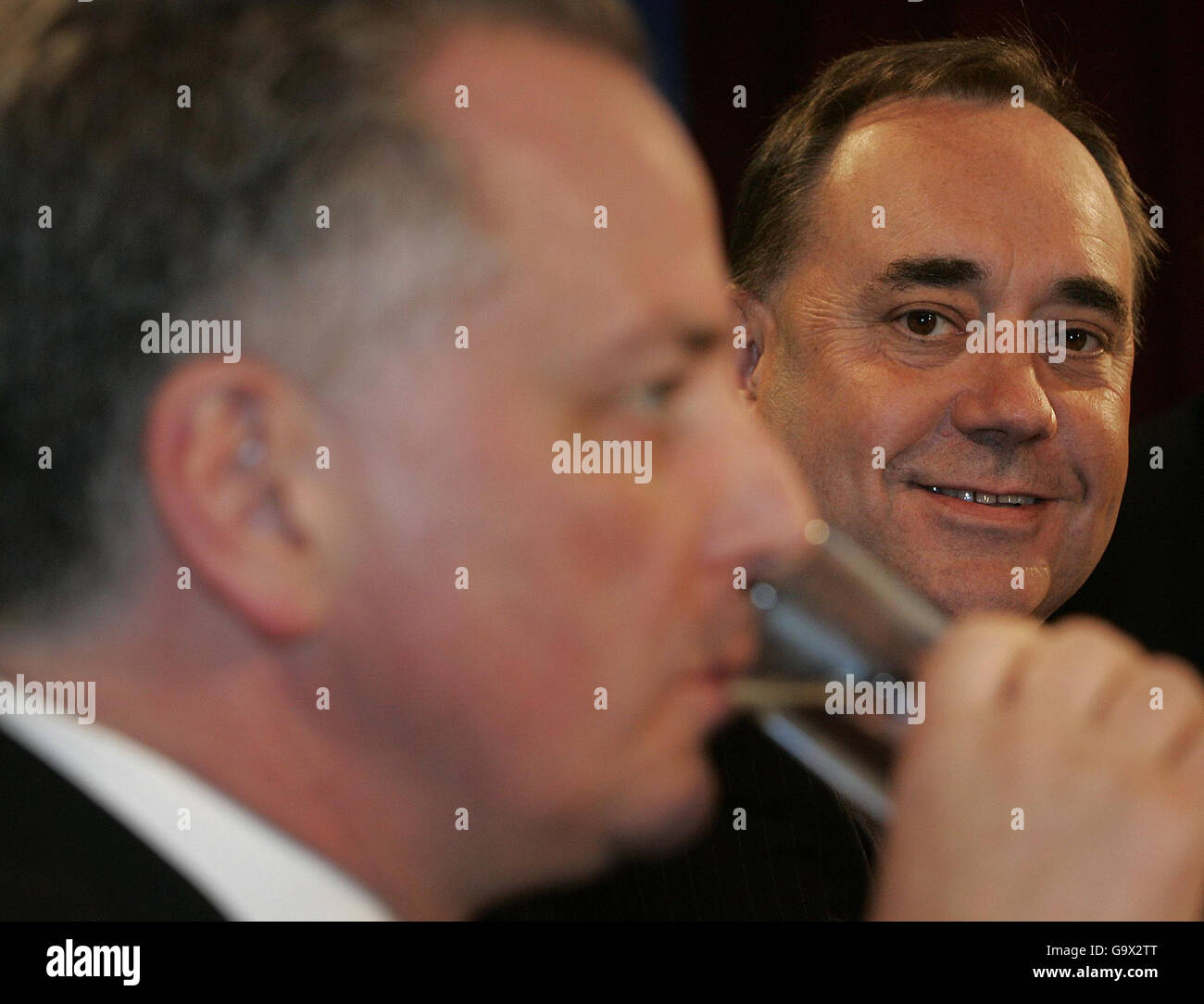 SNP leader Alex Salmond (right) and Scottish Labour leader Jack ...