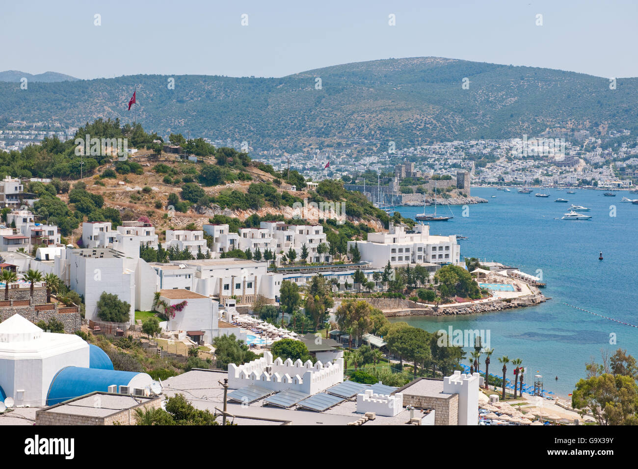 Bodrum Bay with castle, Bodrum, Mugla, Turkey, Asia Stock Photo - Alamy