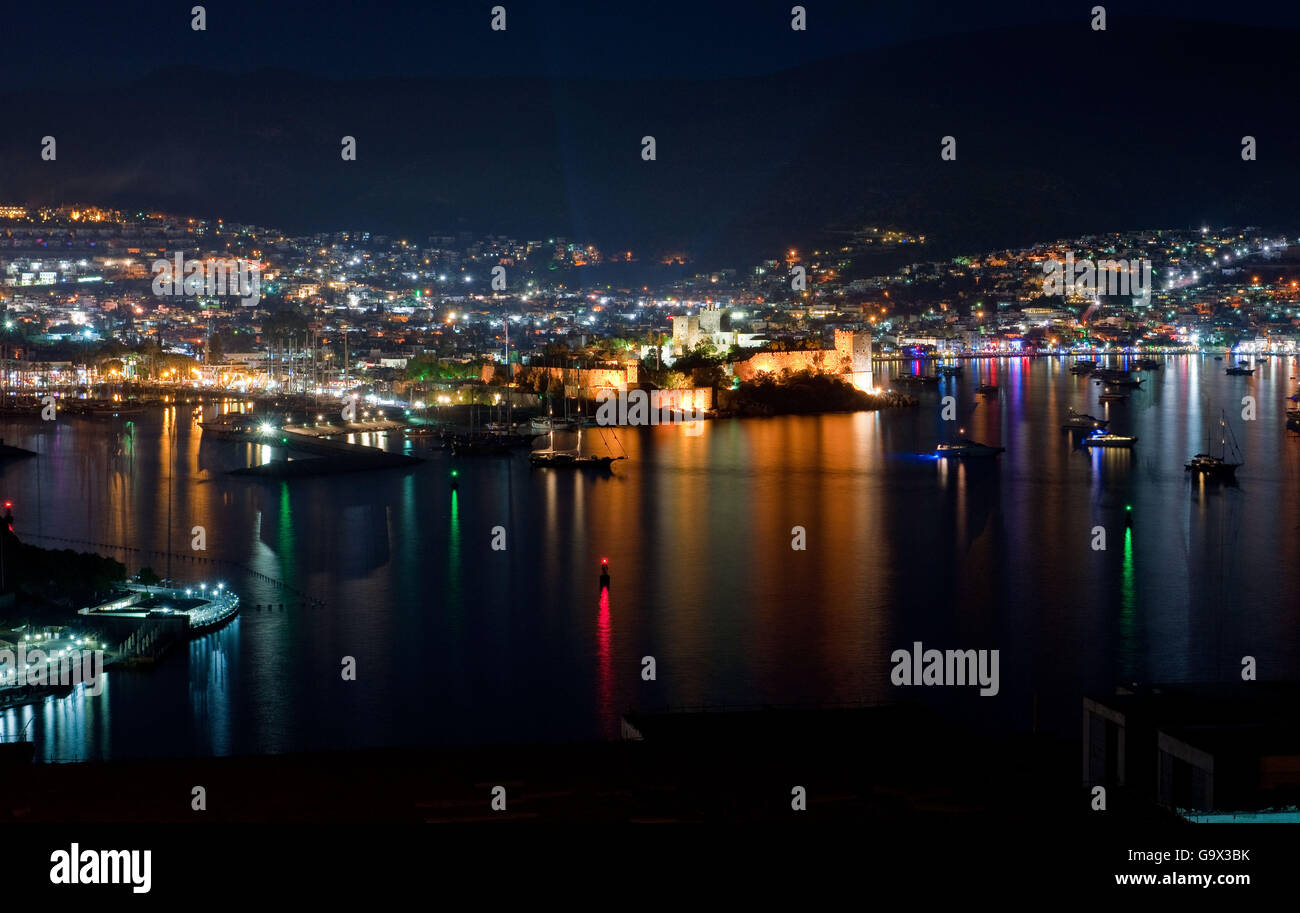 Bodrum Bay with castle, castle of St. Peter, Castle of The Knights of ...